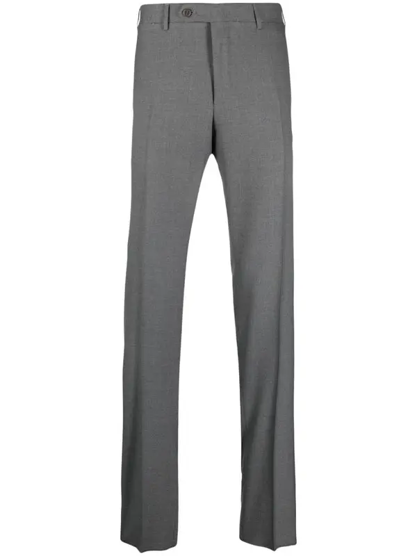 Canali Wool Tailored Trousers - Grey