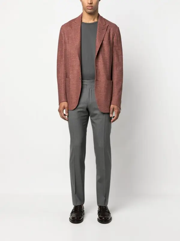 Canali Wool Tailored Trousers - Grey