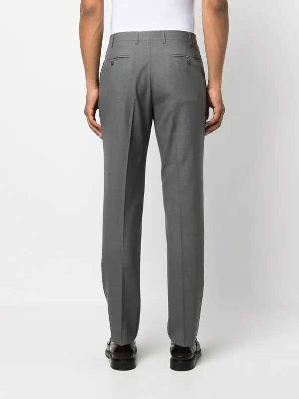 Canali Wool Tailored Trousers - Grey