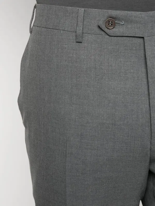 Canali Wool Tailored Trousers - Grey