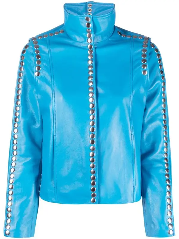 DANCASSAB Elvis Stud-detailing Leather Jacket