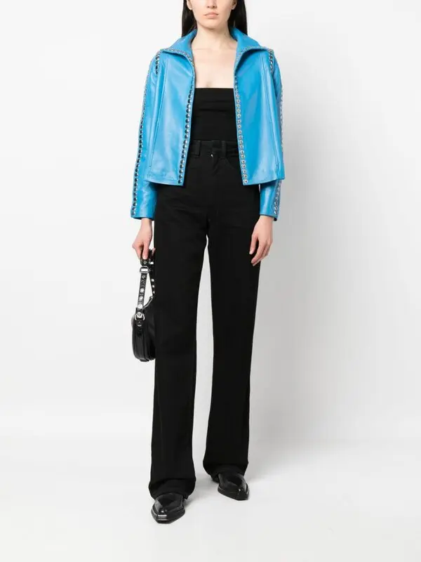 DANCASSAB Elvis Stud-detailing Leather Jacket
