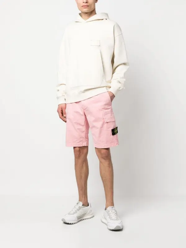Stone Island Logo-patch Bermuda Shorts - Pink