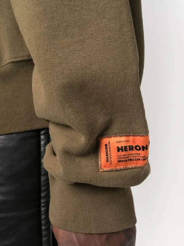 Heron Preston Logo-patch Bird-print Cotton Sweatshirt