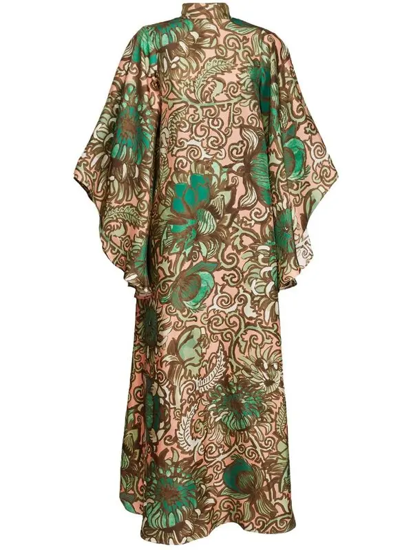 La DoubleJ Magnifico Floral-print Maxi Dress - Neutrals