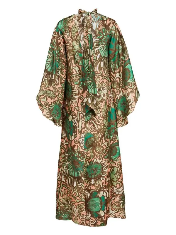La DoubleJ Magnifico Floral-print Maxi Dress - Neutrals