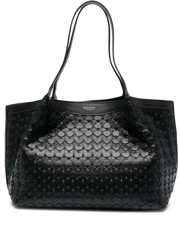 SERAPIAN Mini Secret Mosaico Handbag - Black