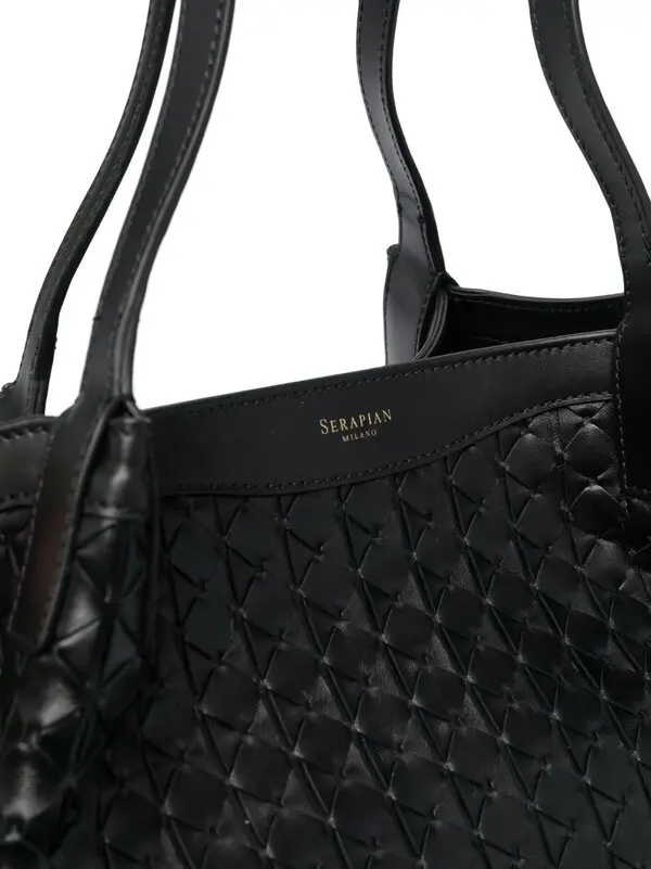 SERAPIAN Mini Secret Mosaico Handbag - Black