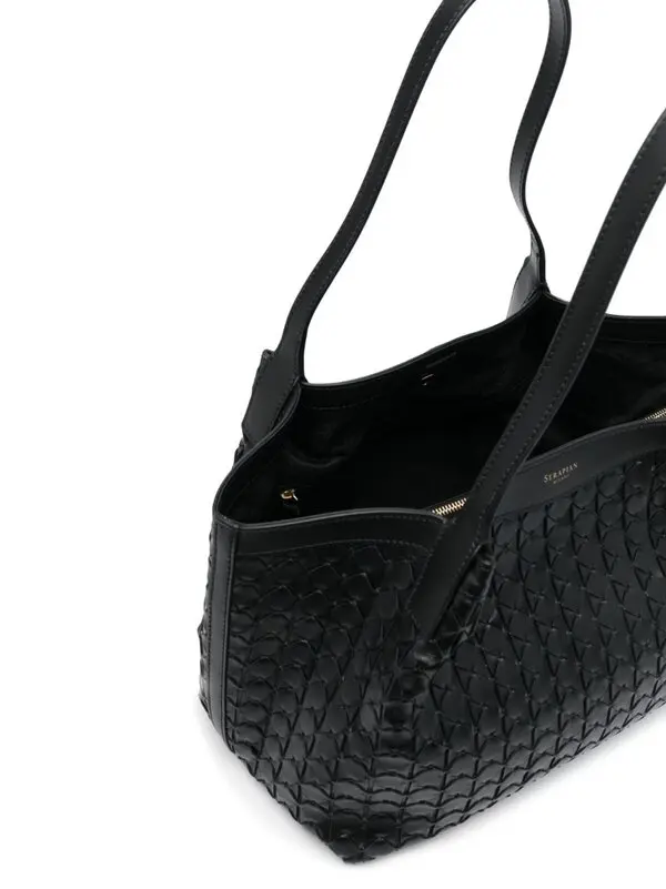 SERAPIAN Mini Secret Mosaico Handbag - Black