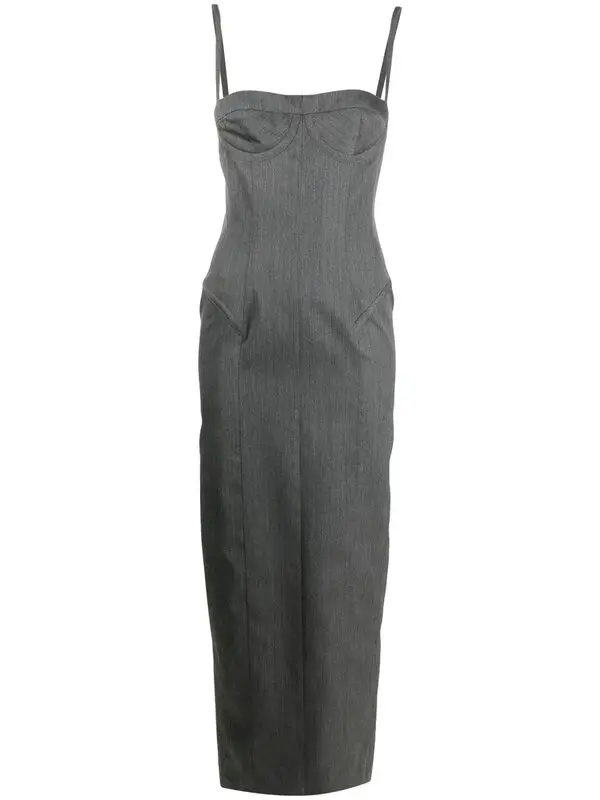 Thom Browne Corset-style Wool Pencil Dress