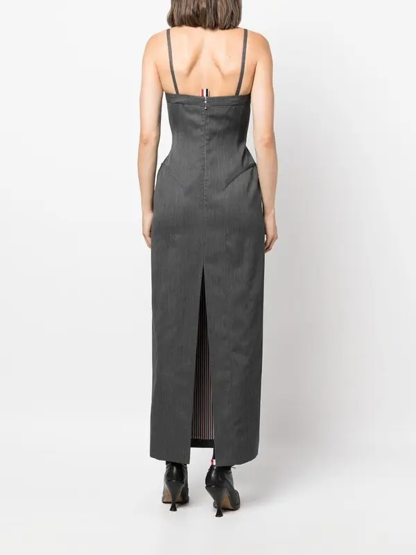 Thom Browne Corset-style Wool Pencil Dress