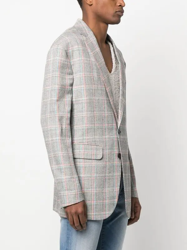 Dsquared2 Plaid-pattern Single-breasted Blazer