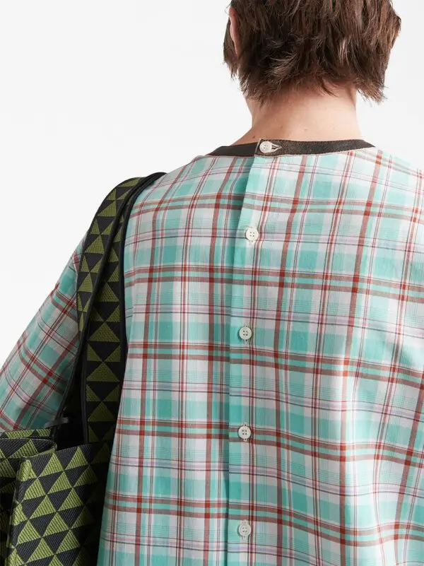 Prada Zigzag-trim Cotton Shirt