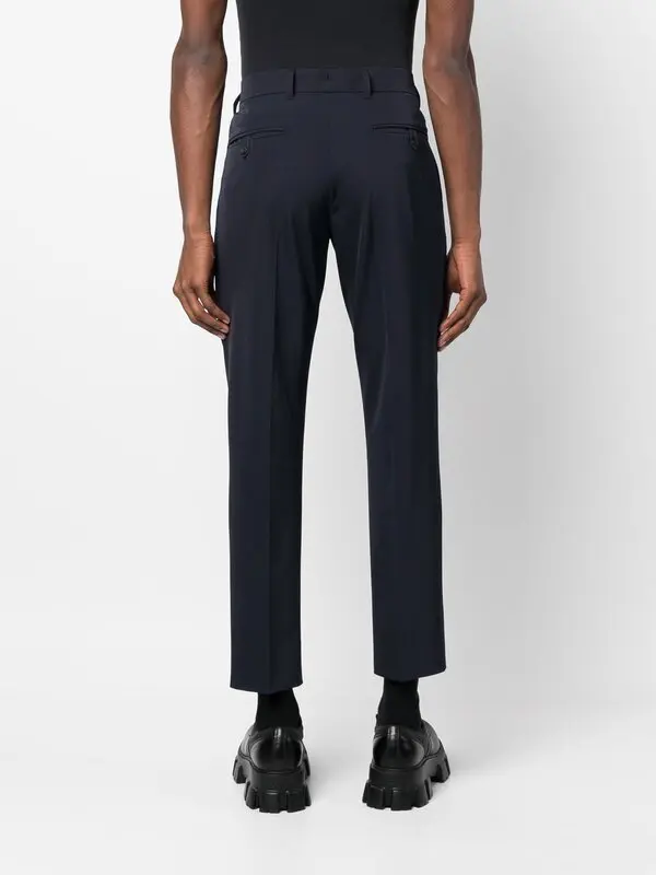 Prada Cropped Tailored Trousers - Blue