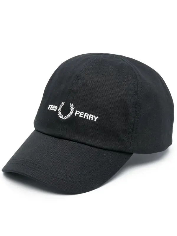 Fred Perry Embroidered Logo Baseball Cap - Black