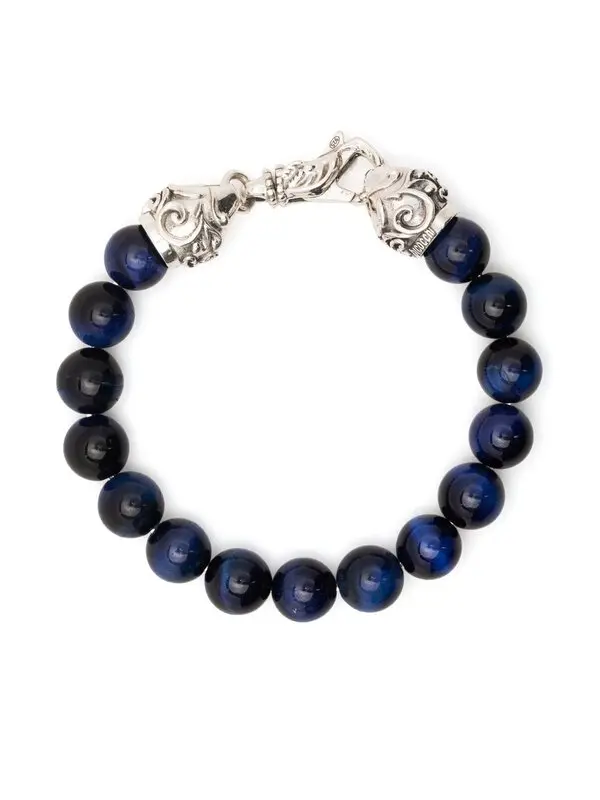 Emanuele Bicocchi Tiger Eye Beaded Bracelet - Blue