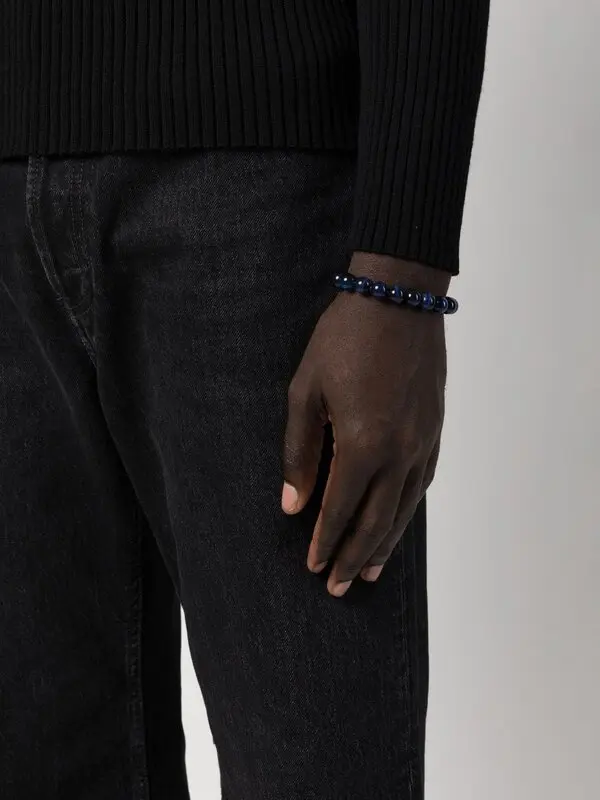 Emanuele Bicocchi Tiger Eye Beaded Bracelet - Blue