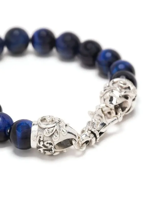 Emanuele Bicocchi Tiger Eye Beaded Bracelet - Blue