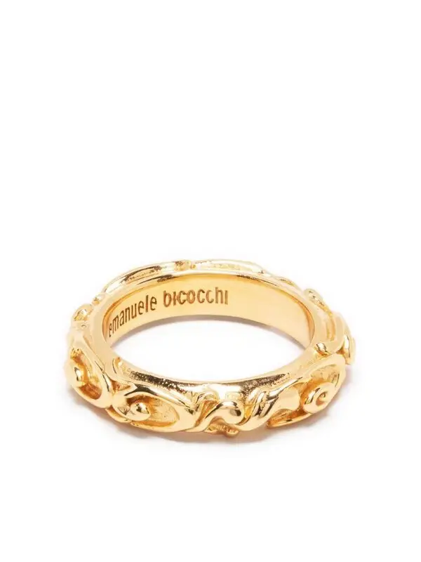 Emanuele Bicocchi Plated Arabesque Band Ring - Gold