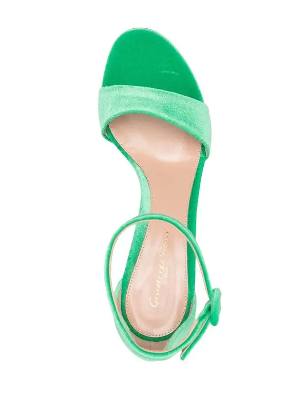 GIANVITO ROSSI Holly 125mm Chenille Sandals - Green