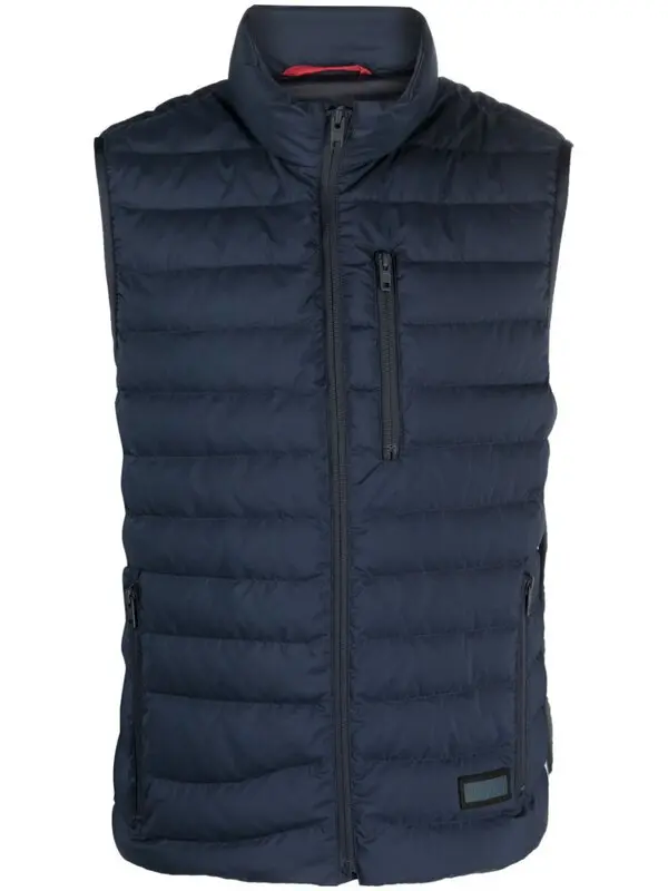 FAY High-neck Padded Gilet - Blue