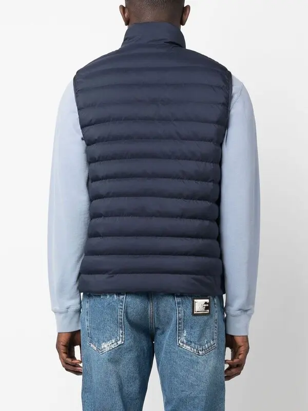 FAY High-neck Padded Gilet - Blue
