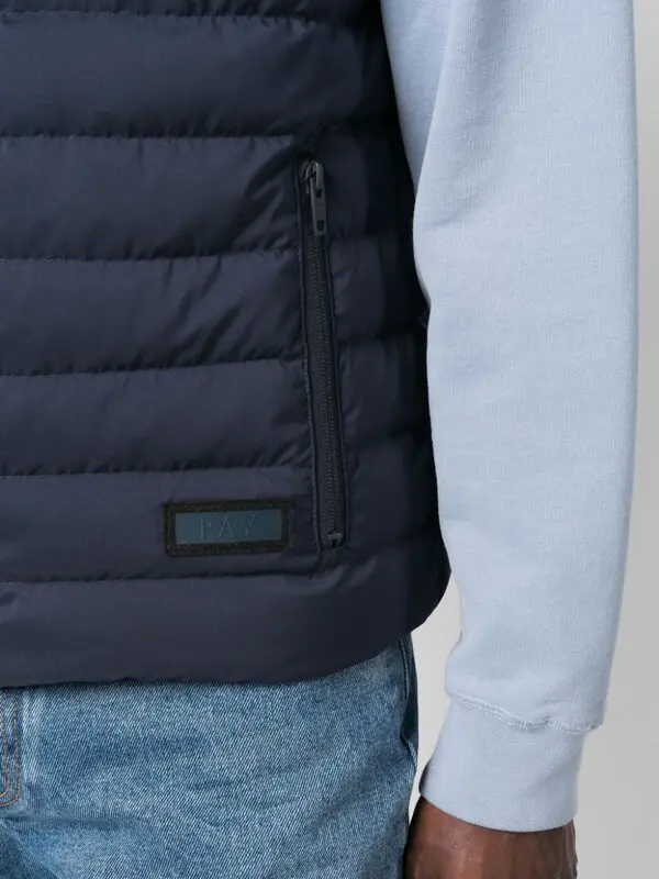 FAY High-neck Padded Gilet - Blue