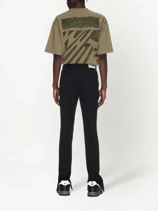 Off-White Wool Skinny Trousers