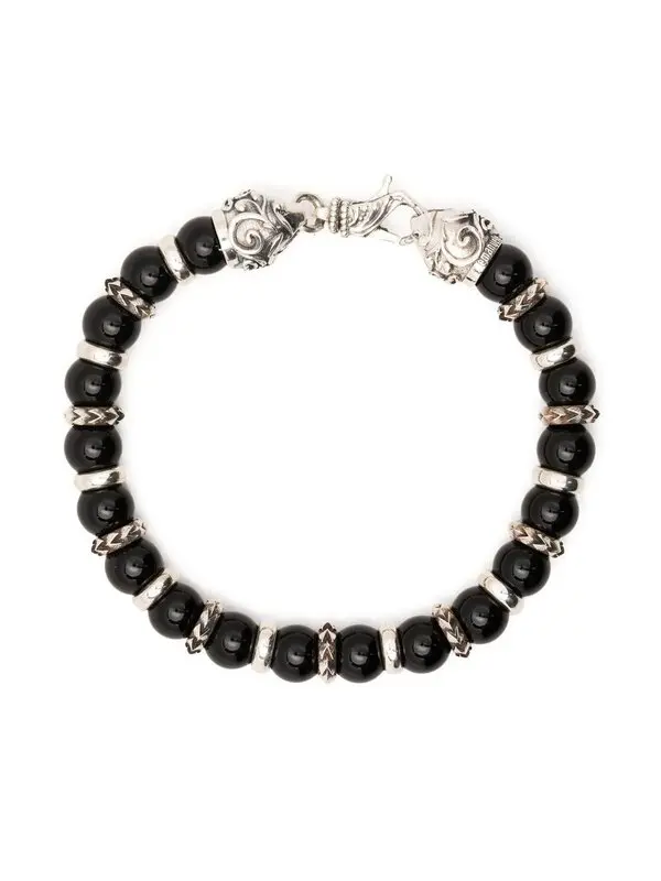Emanuele Bicocchi Arabesque Beaded Bracelet - Black