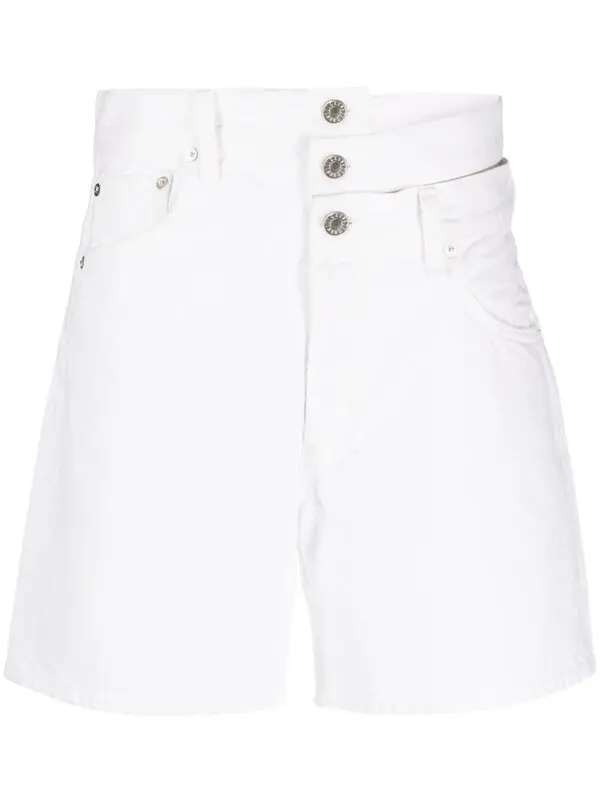 AGOLDE Cut-out Denim Shorts