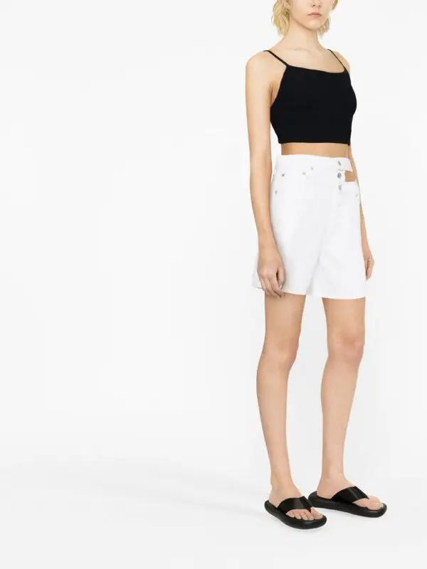 AGOLDE Cut-out Denim Shorts
