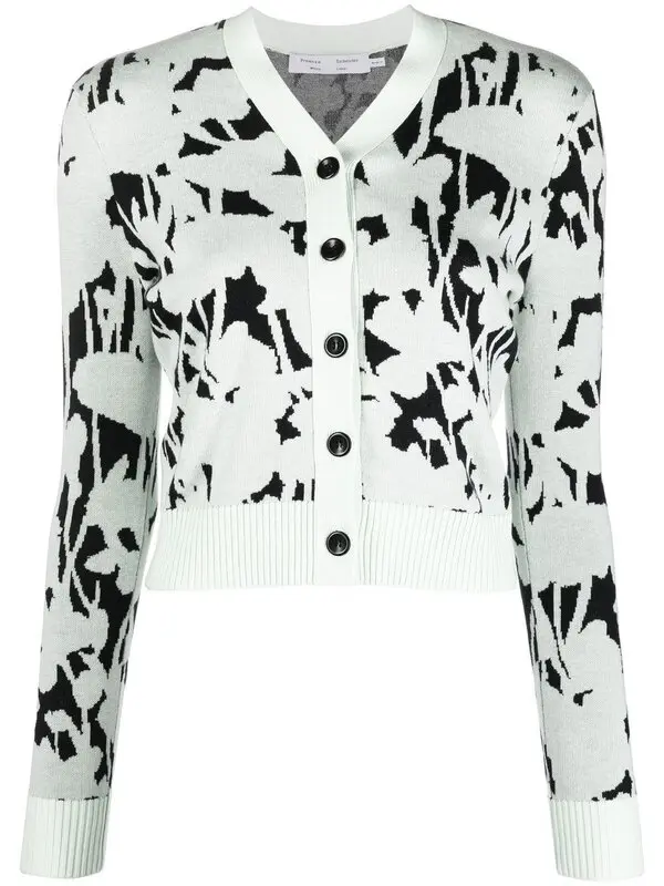 Proenza Schouler White Label Floral-print Cardigan - Green