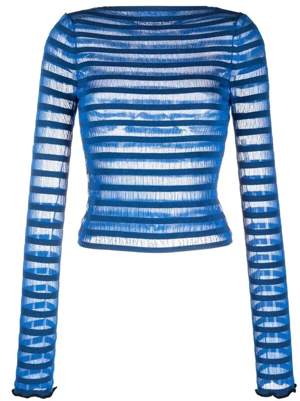 Proenza Schouler White Label Semi-sheer Long-sleeve Jumper - Blue