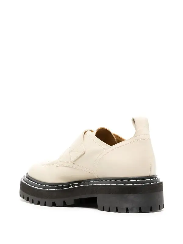 Proenza Schouler Lug-Sole Buckled Oxfords In White - 58% Off 