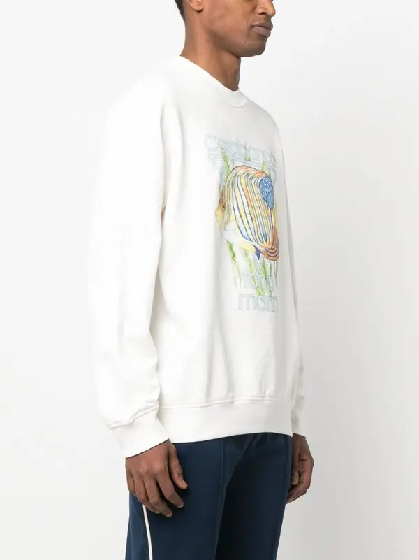 Casablanca Fond Marin Printed Sweatshirt