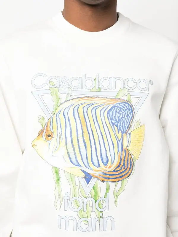Casablanca Fond Marin Printed Sweatshirt
