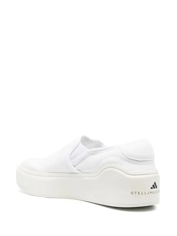 Adidas By Stella McCartney Logo-print Slip-on Sneakers - White