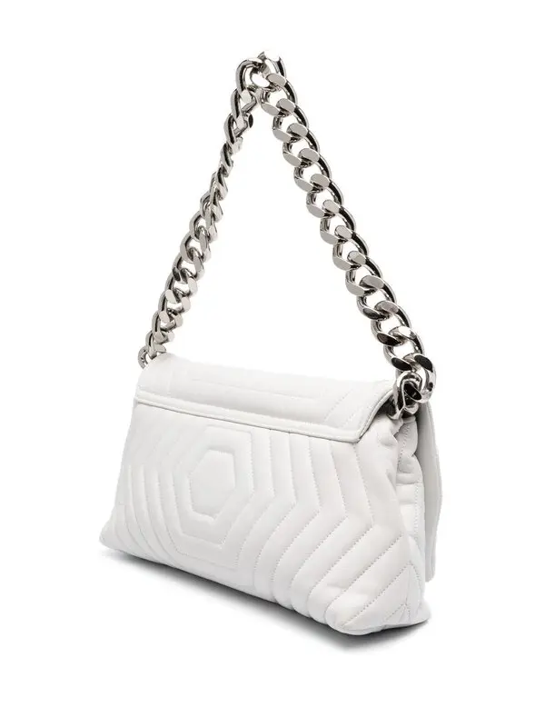 Philipp Plein Hexagon Logo Quilted Shoulder Bag