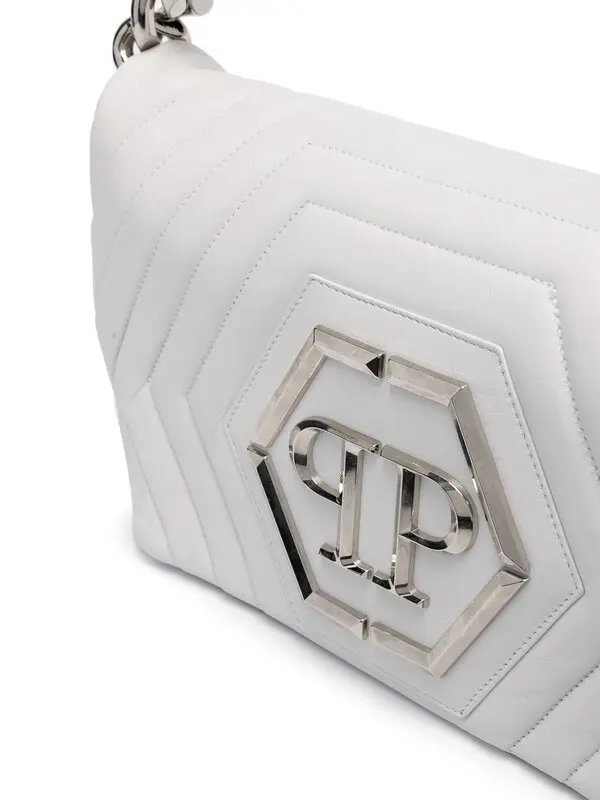 Philipp Plein Hexagon Logo Quilted Shoulder Bag