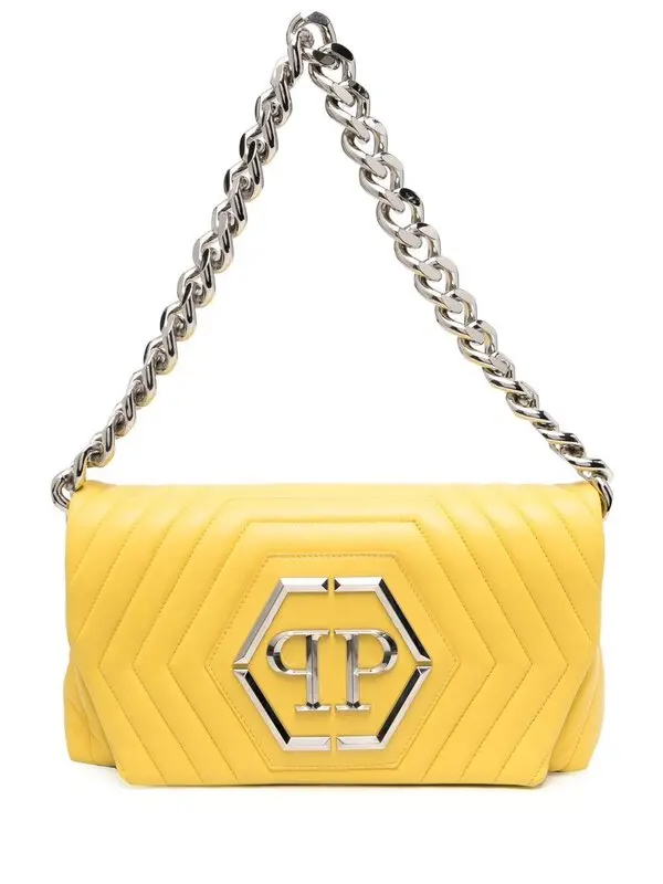 Philipp Plein Hexagon Logo-plaque Quilted Shoulder Bag