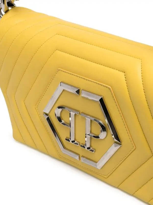 Philipp Plein Hexagon Logo-plaque Quilted Shoulder Bag