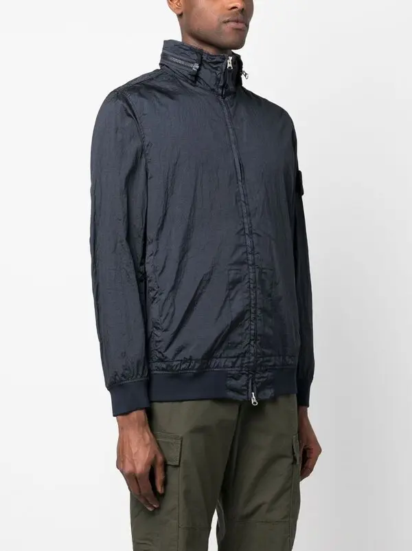 Stone Island Compass Logo Windbreaker - Blue