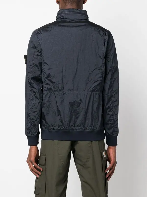 Stone Island Compass Logo Windbreaker - Blue