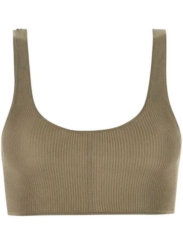 Saint Laurent Ribbed Silk Bralette