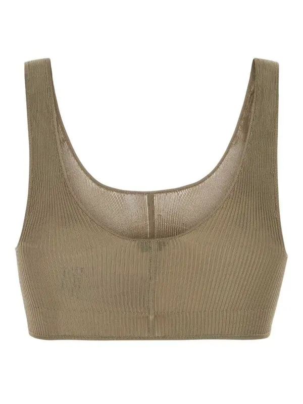 Saint Laurent Ribbed Silk Bralette