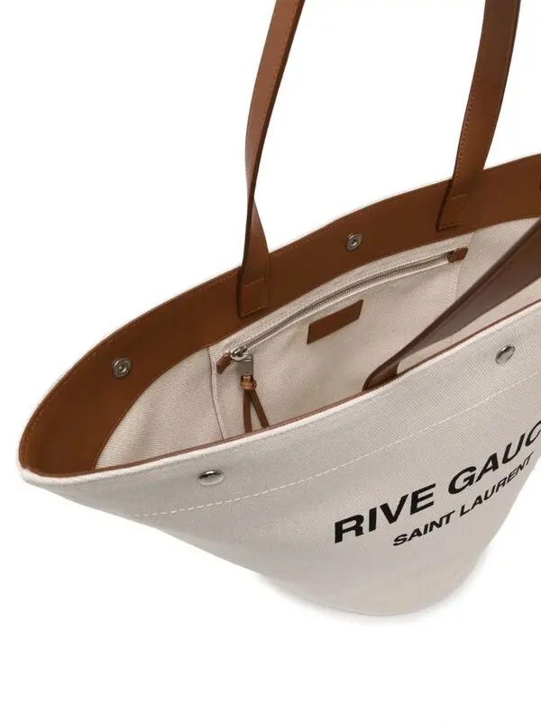 Saint Laurent Rive Gauche Tote Bag - Neutrals