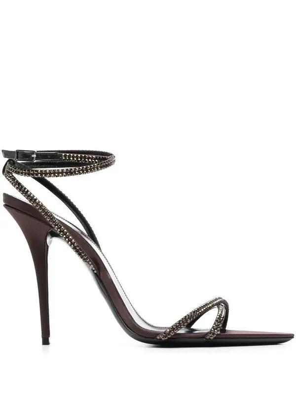 Saint Laurent Ava 105mm Embellished Sandals