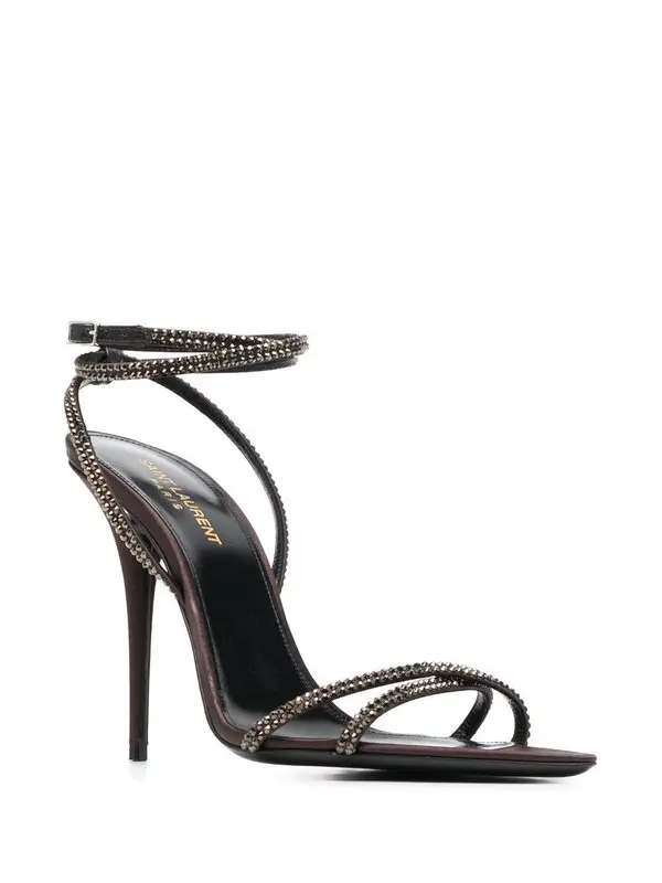 Saint Laurent Ava 105mm Embellished Sandals