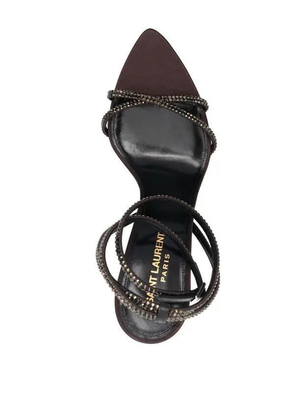 Saint Laurent Ava 105mm Embellished Sandals