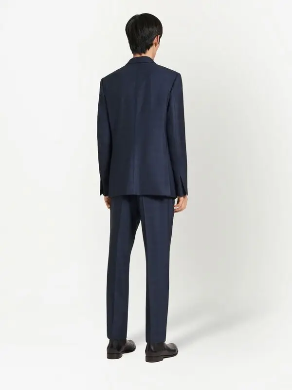 Zegna Centoventimila Single-breasted Wool Suit - Blue
